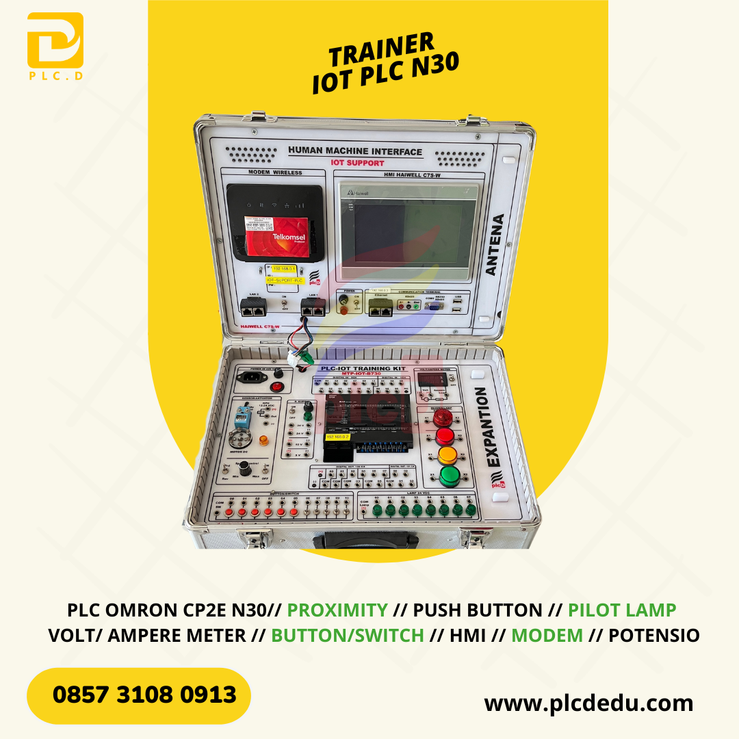 PLC Omron With IoT - MINI INDUSTRIAL SYSTEM KONVEYEOR V 2.0